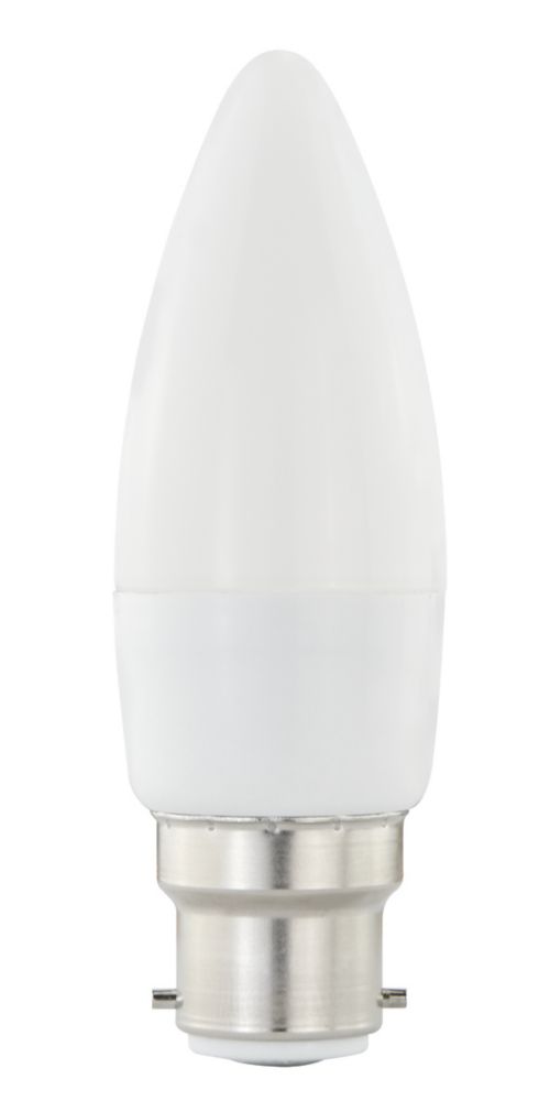 LAP BC Candle LED Light Bulb 470lm 5.9W 4 Pack | Light Bulbs | Screwfix.com