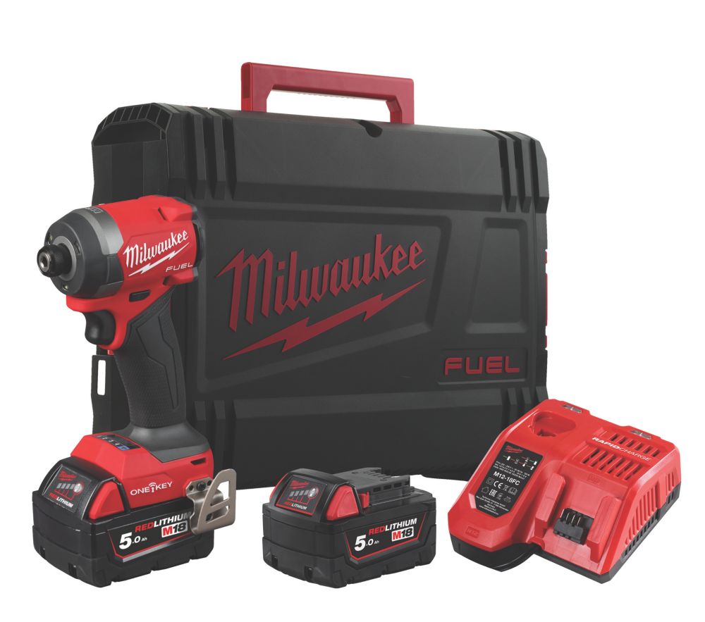 Milwaukee M18ONEID3-502X FUEL 18V 2 x 5.0Ah Li-Ion RedLithium Brushless ...