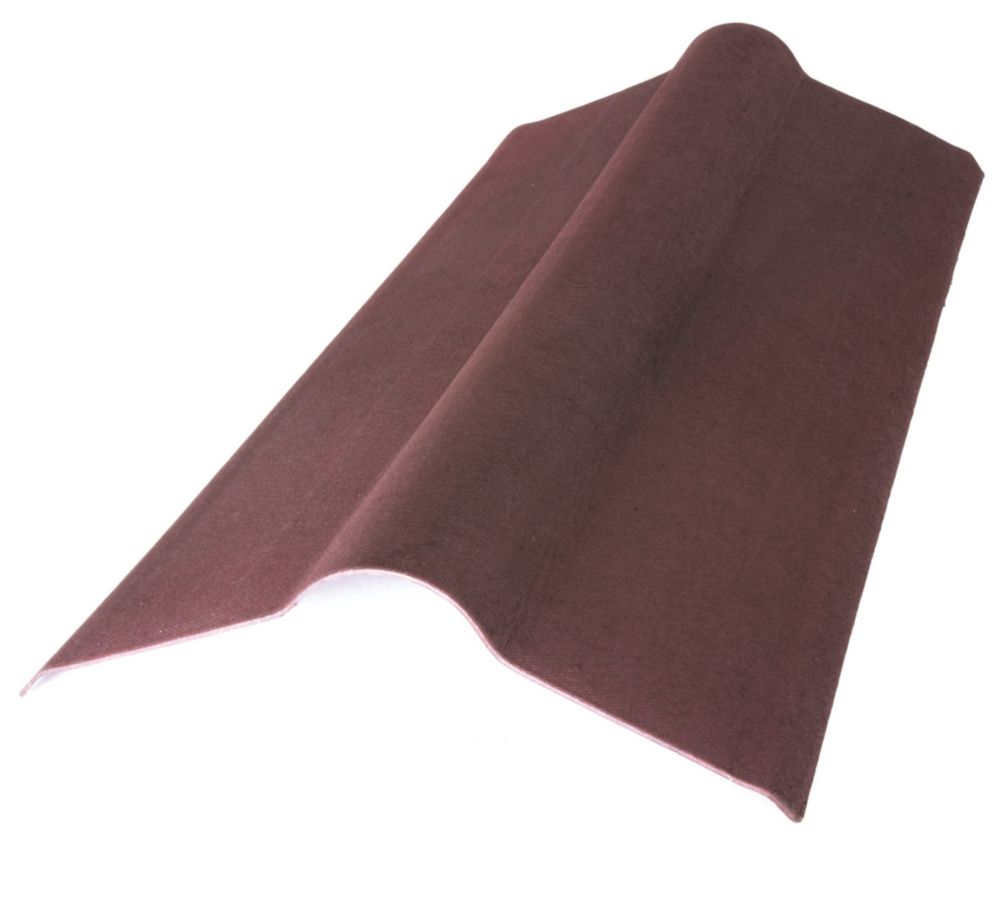 Onduline Red Corrugated Bitumen Ridge Piece 1000mm x 420mm - Screwfix