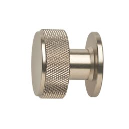 Elite Knobs & Handles Kensington Knurled Cabinet Knob Brushed Nickel 35mm - Screwfix