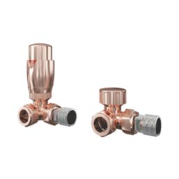 ETAL Danva 15mm x 1/2" Copper Corner Modern Thermostatic Radiator Valve ...