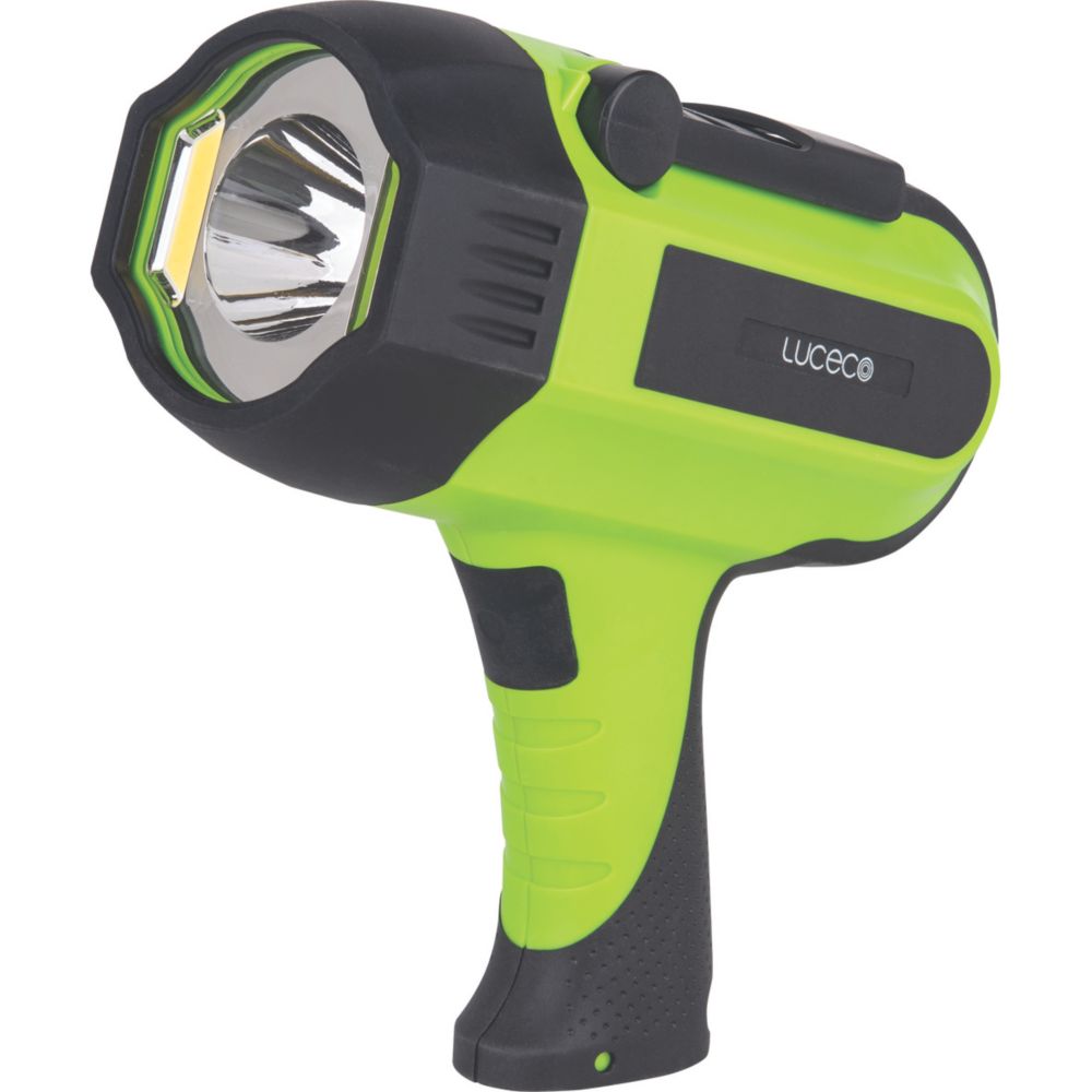 Luceco Rechargeable LED Inspection Light Black/Green 600lm - Screwfix