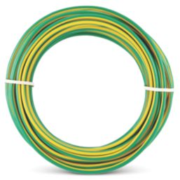 Time 6491X Green/Yellow 1-Core 6mm² Conduit Cable 10m Coil - Screwfix