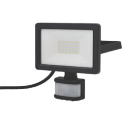 LAP Weyburn Outdoor LED Floodlight With PIR Sensor Black 20W 2000lm ...