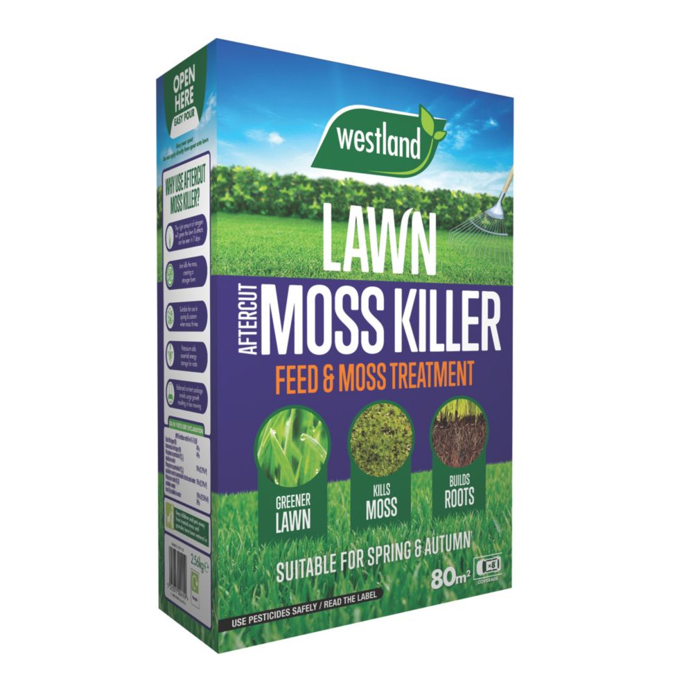 Westland Aftercut Lawn Moss Killer 80m² 2.68kg - Screwfix