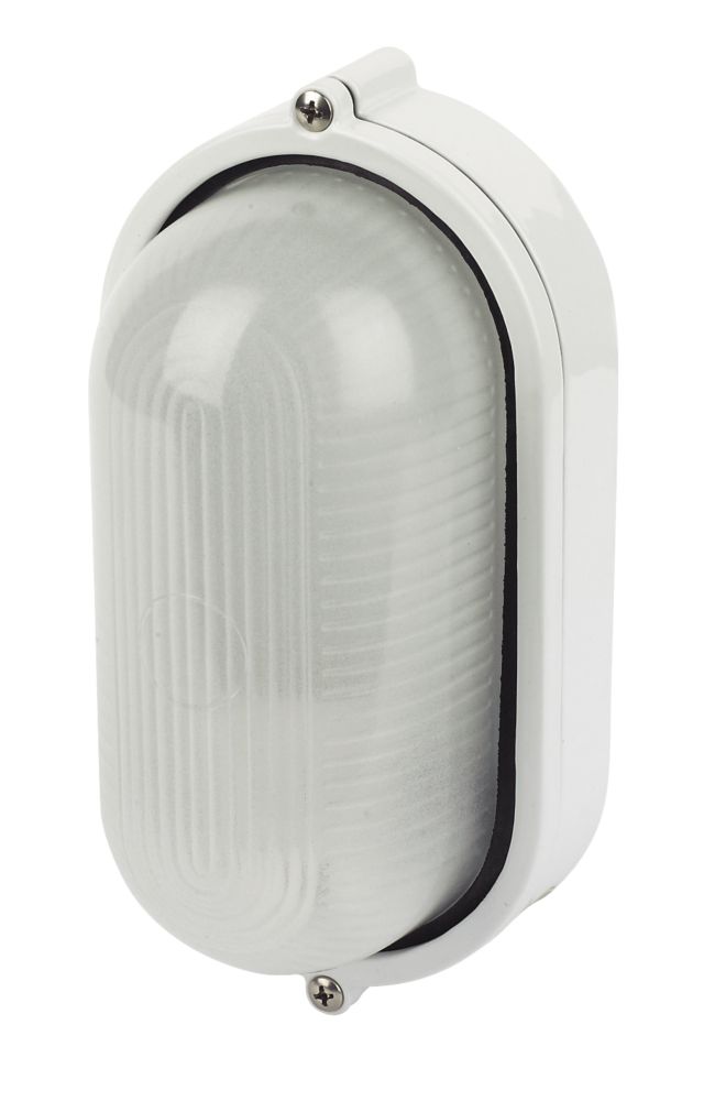 Napoli Outdoor Oval Oval Bulkhead White - Screwfix