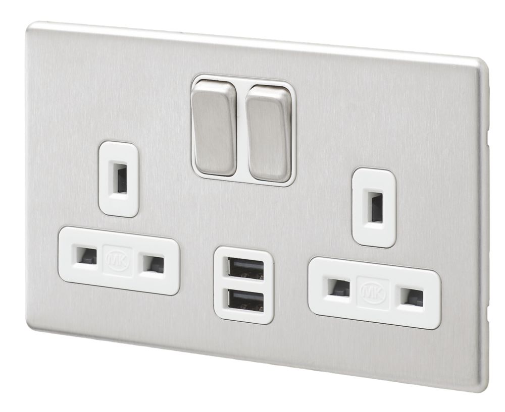 MK USB Sockets | Switches & Sockets | Screwfix.com