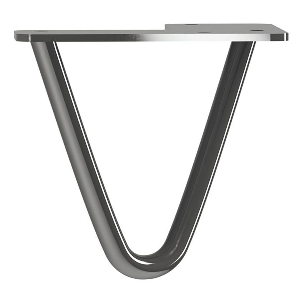 Rothley 2-Pin Hairpin Furniture Leg Gun Metal 100mm - Screwfix