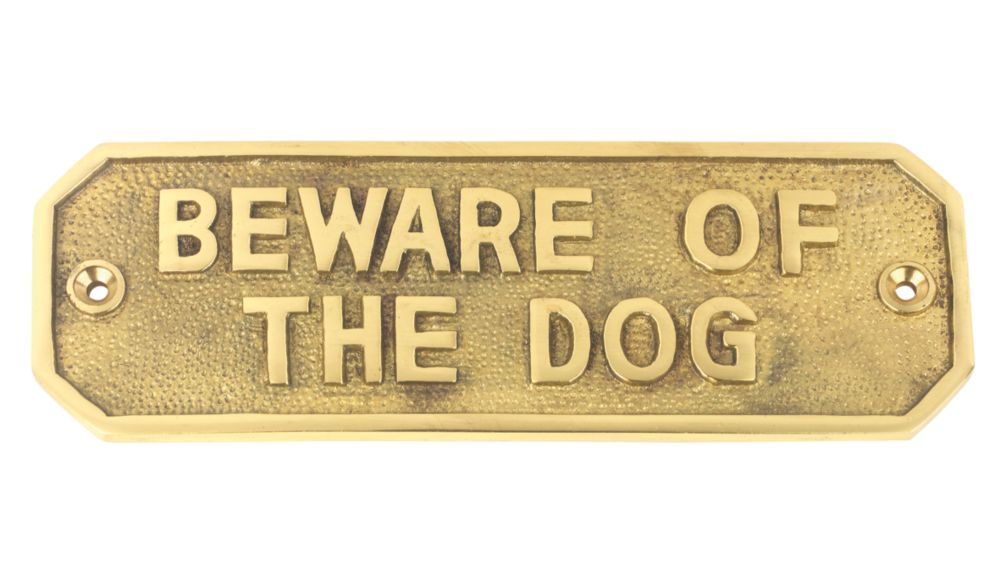 GateMate 'Beware of the Dog' Sign 55mm x 160mm - Screwfix