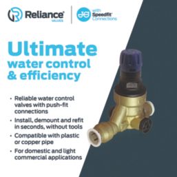 Reliance Valves Predator Compact 312 PRV 0-16bar 22mm x 22mm - Screwfix