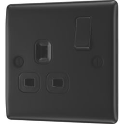 British General Nexus Metal 13A 1-Gang DP Switched Power Socket Matt ...