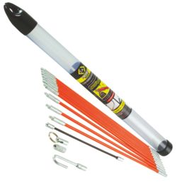 C.K Mighty Rod 6mm Flexible Cable Rod Set 3.3m 14 Pieces - Screwfix