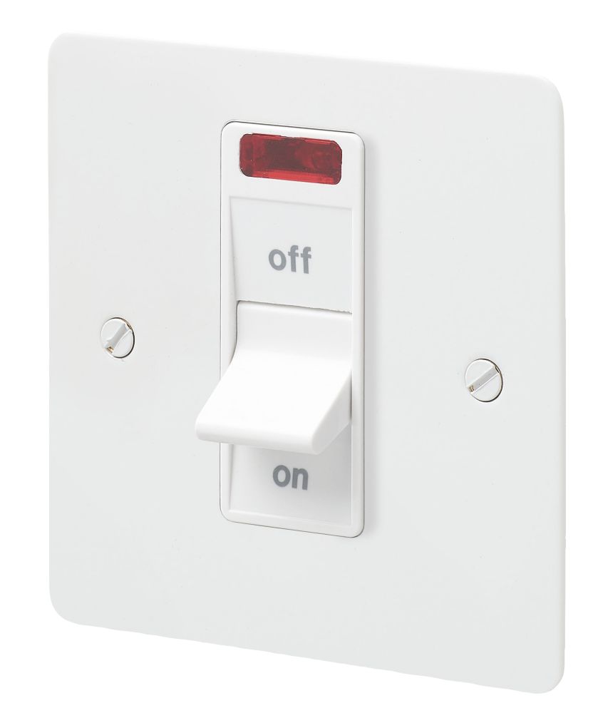 MK Edge 32A 1-Gang DP Control Switch White with Neon with Colour ...