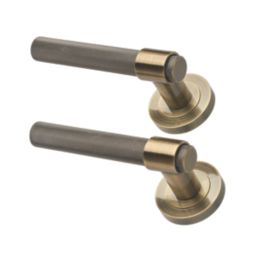 Designer Levers Kensington Knurled Lever on Rose Door Handle Pair ...