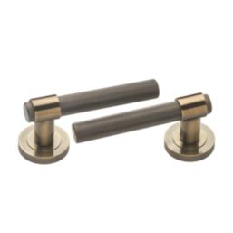 Designer Levers Kensington Knurled Lever on Rose Door Handle Pair ...