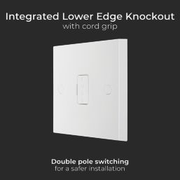 British General 3A Unswitched Fused Spur White - Screwfix