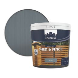 Fortress 9Ltr Slate Grey Shed & Fence Stain - Screwfix