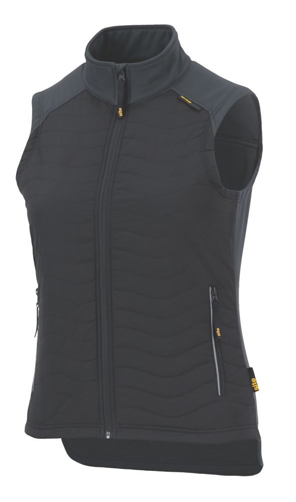 Site Docherty Womens Body Warmer Black Size 18 - Screwfix