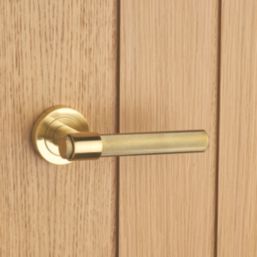 Designer Levers Kensington Knurled Lever on Rose Door Handle Pair ...