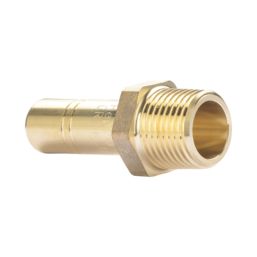 Hep2O Plastic Push-Fit Adapting Keyless Spigot Male Coupler 15mm x 1/2 ...