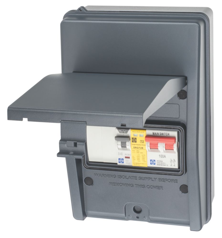 Lewden PRO IP65 Weatherproof Outdoor 6-Module 4-Way Populated EV ...