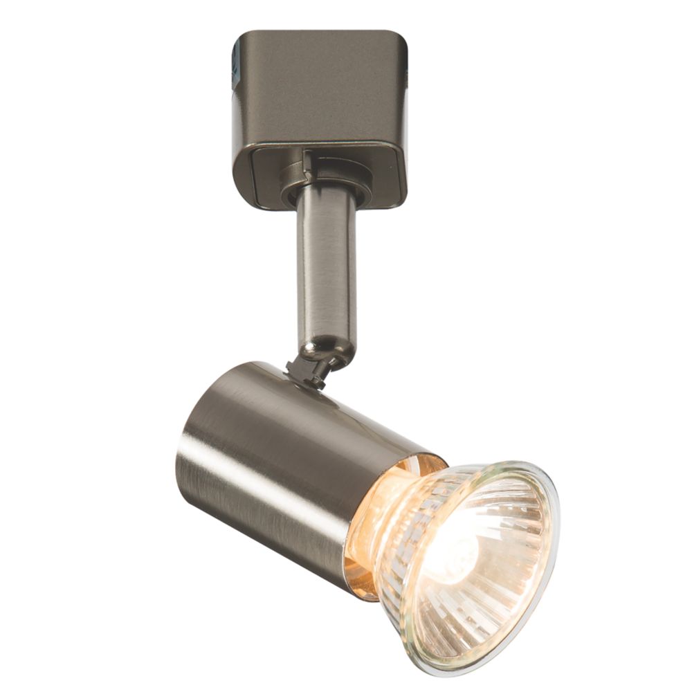 Knightsbridge 1-Circuit Light Fitting for Track Lighting Brushed Chrome ...