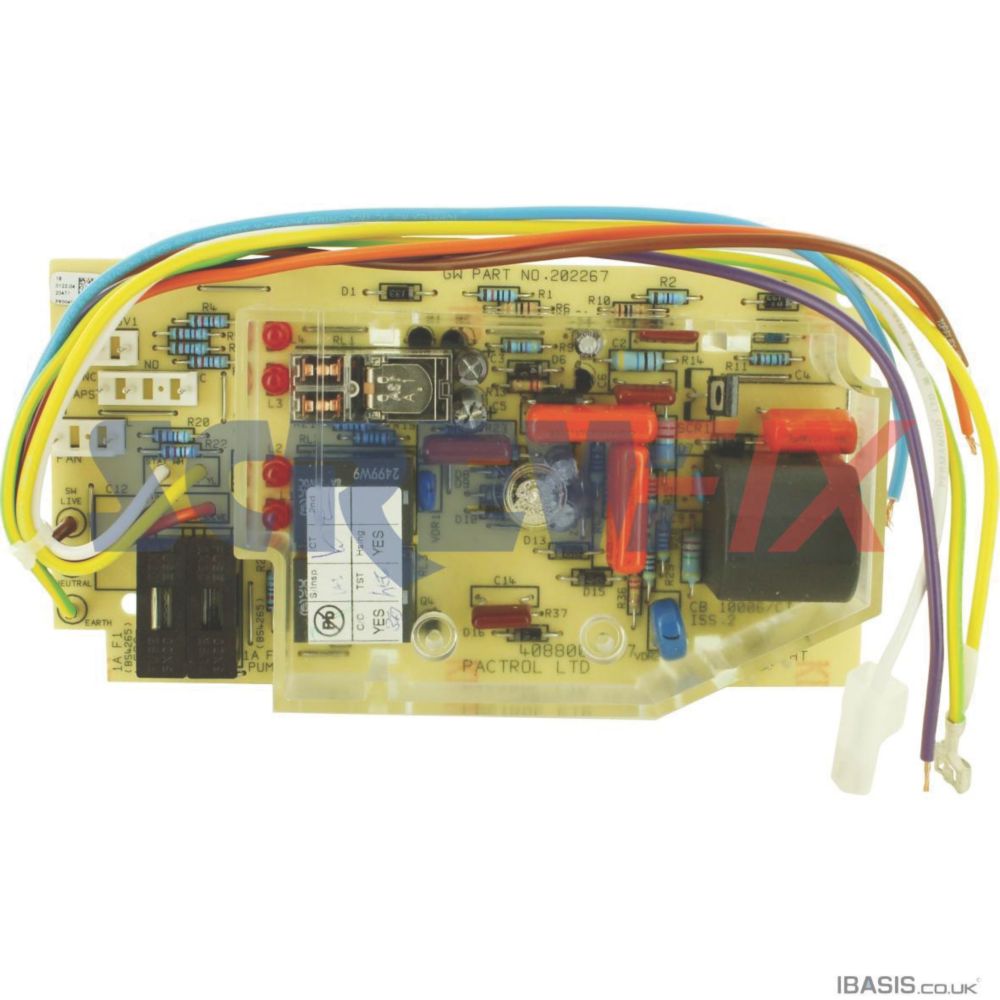 Glow-Worm S900847 7-Wire 2-Fuse Printed Circuit Board with TPO - Screwfix