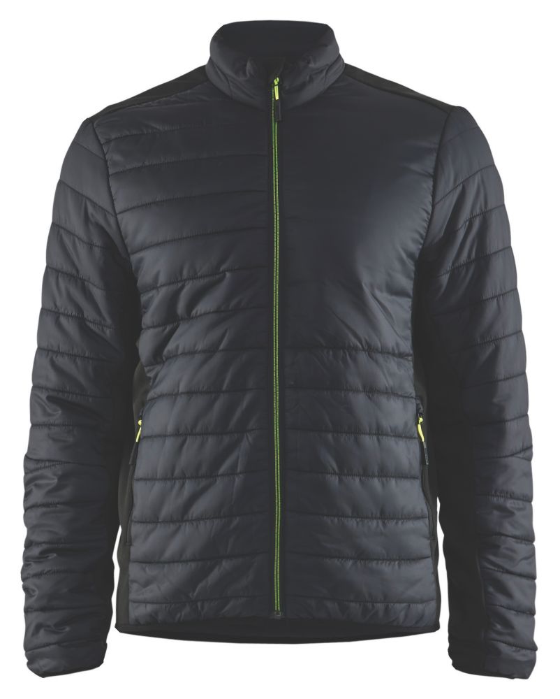 Blaklader Hybrid Jacket Black/Hi-Vis Yellow Large 41" Chest - Screwfix