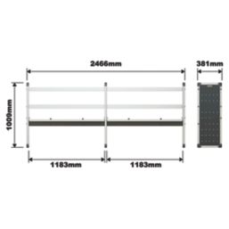 Van Guard Universal Trade Double Van Racking Unit (4 Straight & 2 ...