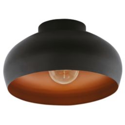 Eglo Mogano 2 Ceiling Light Black/Copper - Screwfix