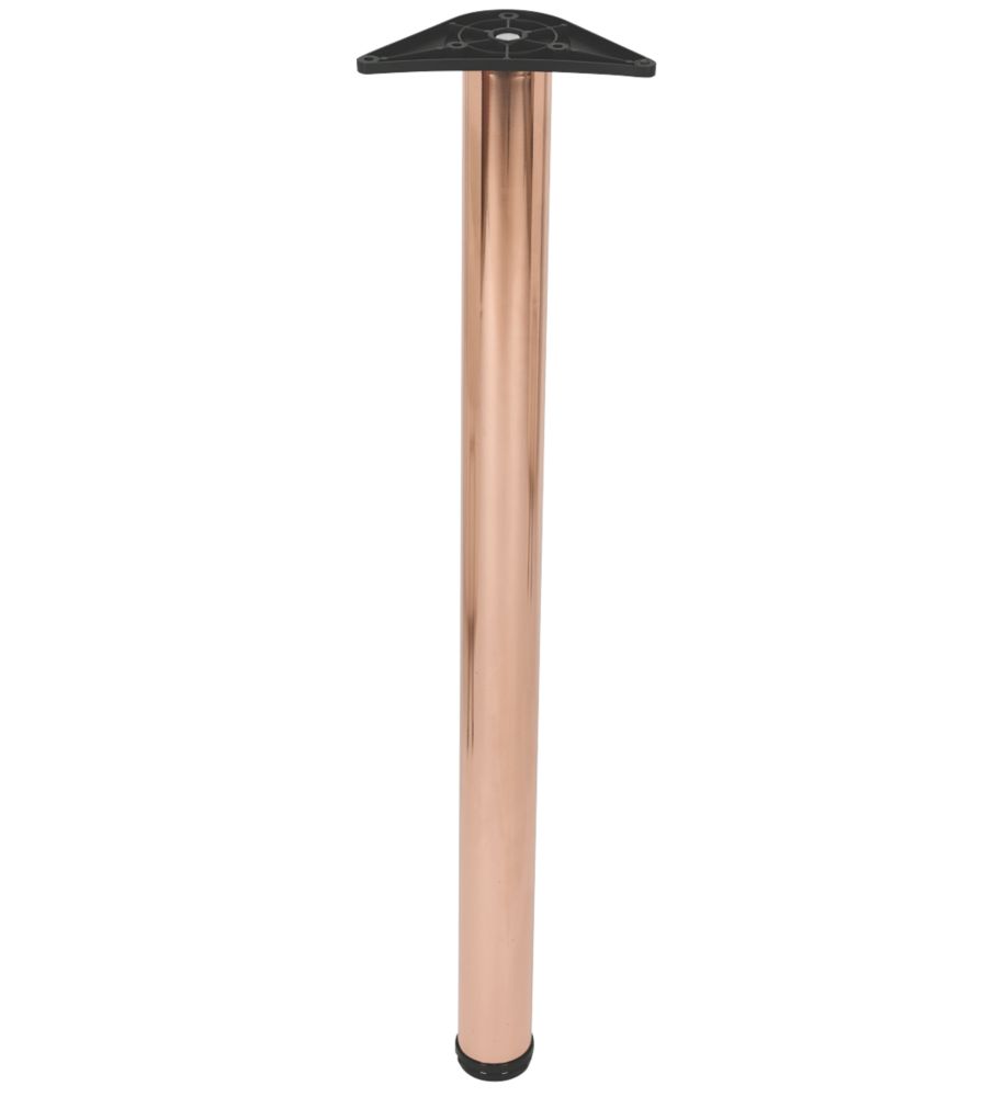 Rothley Worktop Leg Polished Copper 870-895mm - Screwfix