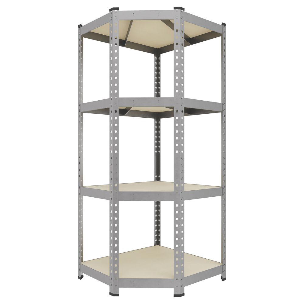 RB Boss Fastlok UDL/GALV 4-Tier Metal Garage Shelving Unit 420mm x ...