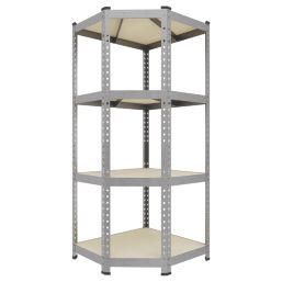 RB Boss Fastlok UDL/GALV 4-Tier Metal Garage Shelving Unit 420mm x ...
