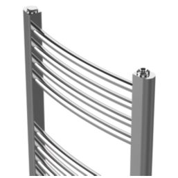 Blyss 700mm x 400mm 563BTU Chrome Curved Towel Radiator - Screwfix