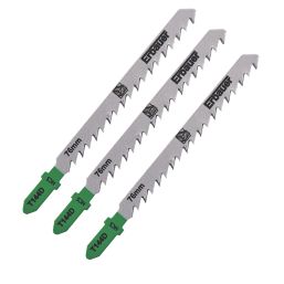 Erbauer Wood Jigsaw Blades 100mm 3 Piece Set - Screwfix