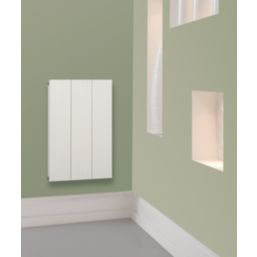 Ignite 600mm x 418mm 1527BTU White Vertical Designer Radiator - Screwfix