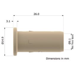 JG Speedfit Plastic Push-Fit Pipe Inserts 15mm 50 Pack - Screwfix