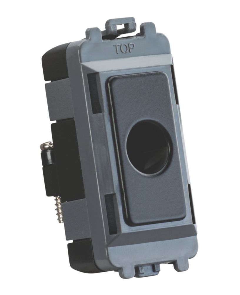 Knightsbridge GDM012MB 0A Grid Flex Outlet Matt Black - Screwfix