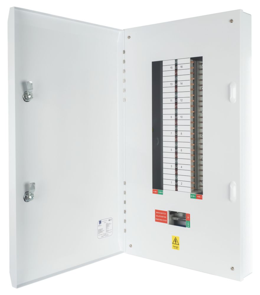 Lewden TPN 16-Way Non-Metered 3-Phase Type B Distribution Board - Screwfix