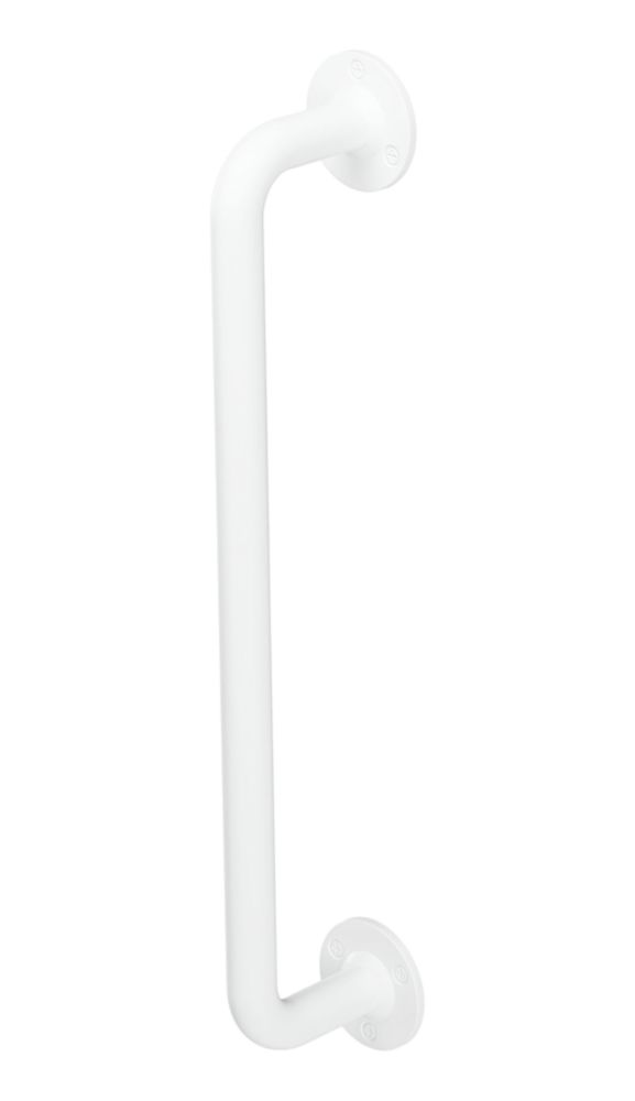 Rothley Straight Household Steel Grab Rail Matt White 457mm - Screwfix