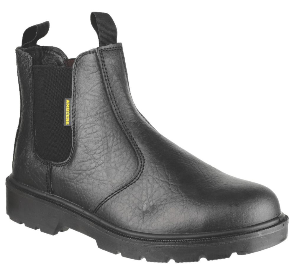 Amblers FS116 Size 5 Black Steel Toe Cap Safety Dealer Boots - Screwfix