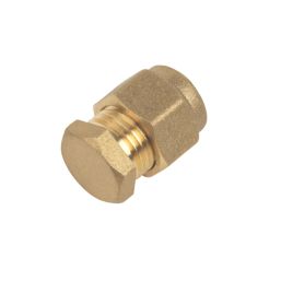 Flomasta Brass Compression Stop End 8mm - Screwfix