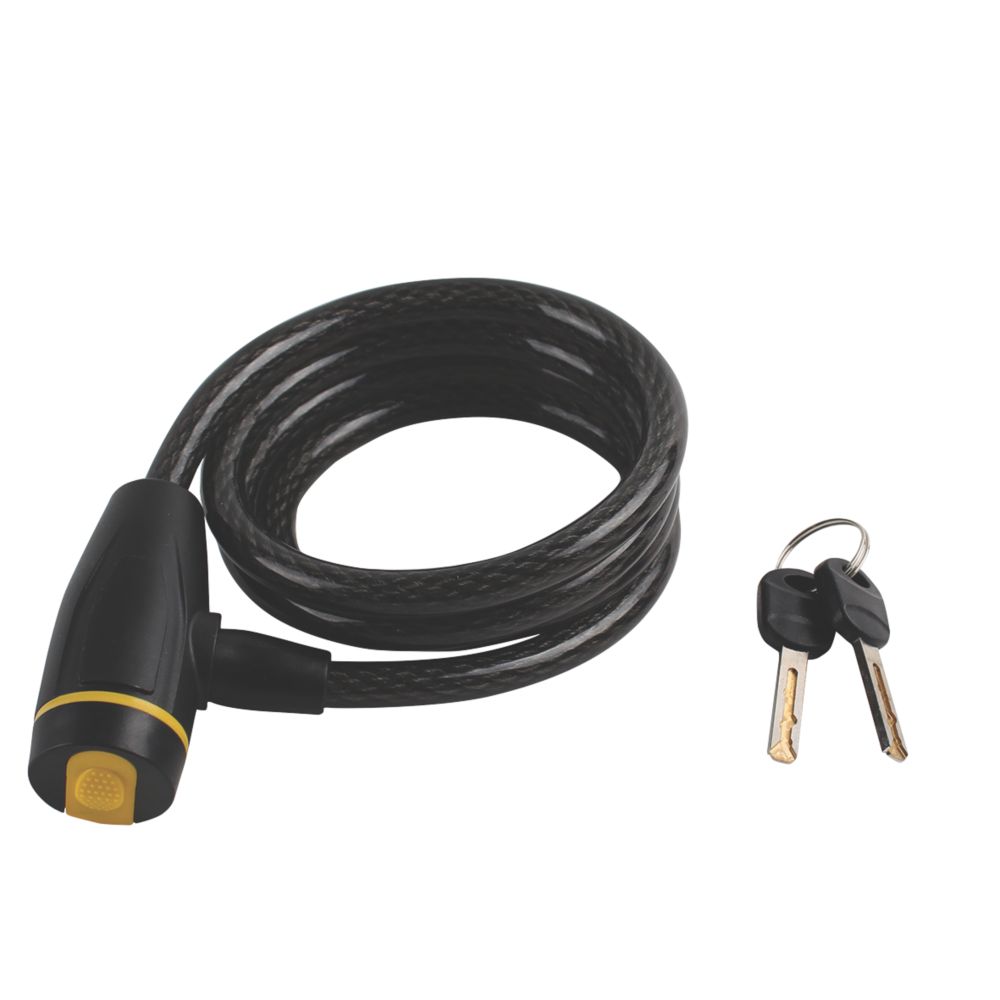 Smith & Locke Braided Steel Keyed Cable Lock 1200mm x 10mm - Screwfix