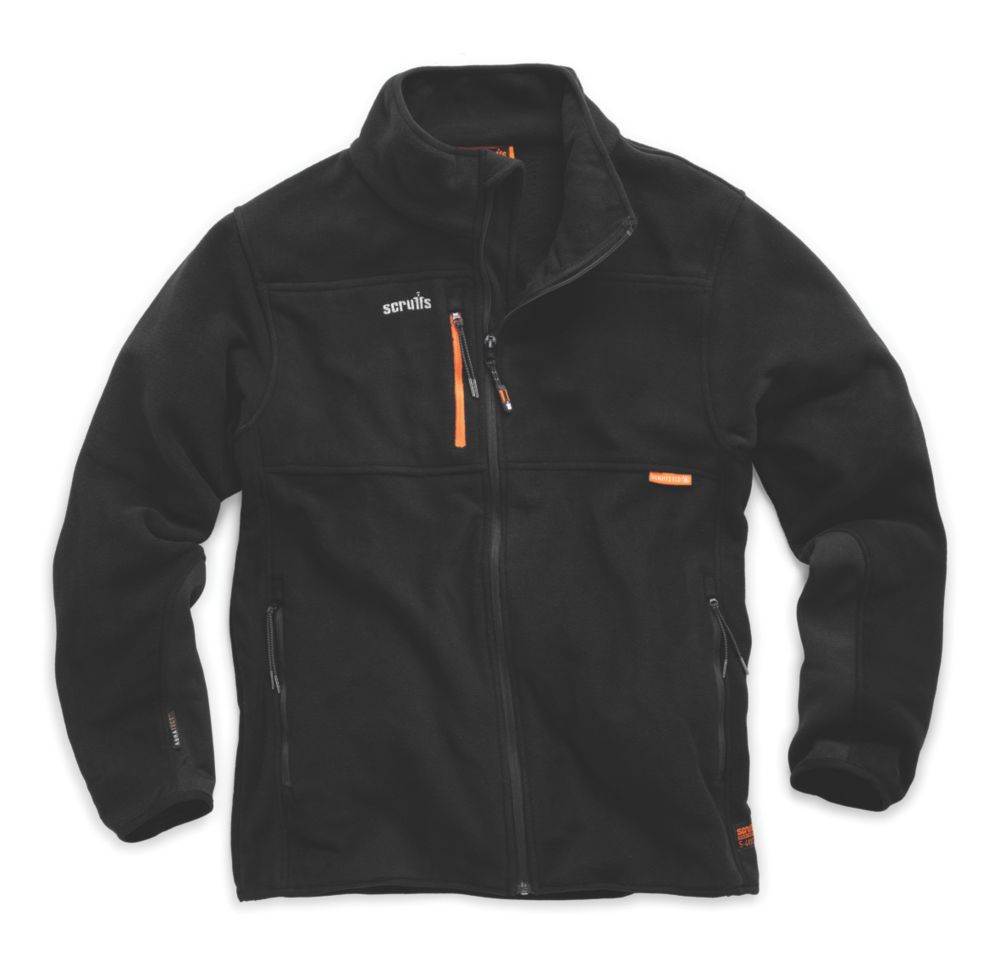 Scruffs Abratect Worker Fleece Black Large 23" Chest - Screwfix