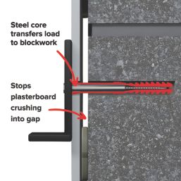Corefix Connect Metal & Plastic 100 Heavy Duty Dot & Dab Wall Fixings ...
