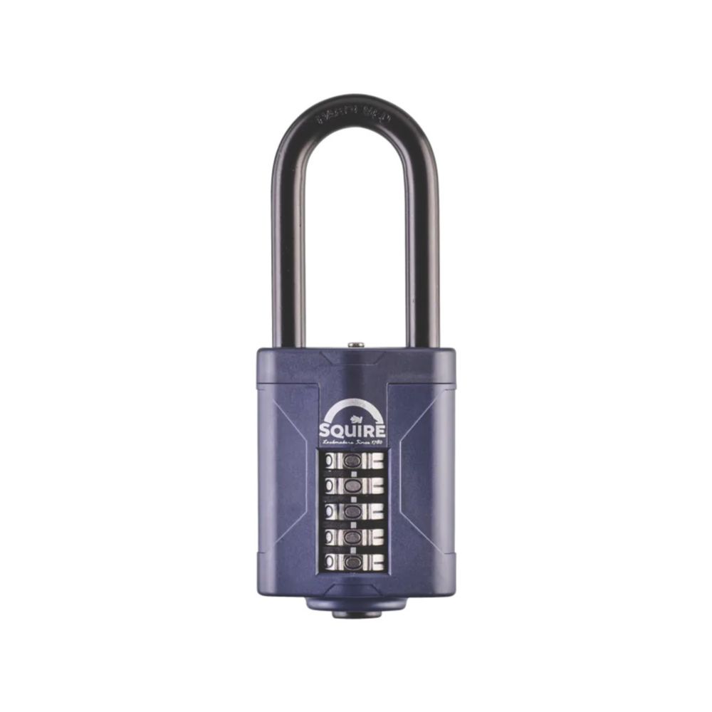 Squire CP60/2.5 Water-Resistant Long Shackle Combination Padlock Blue ...