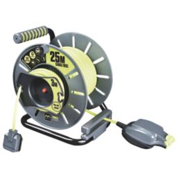 Masterplug PRO-XT 13A 1-Gang 28m 25+3m IP54 Reverse Cable Reel 13A 240V ...