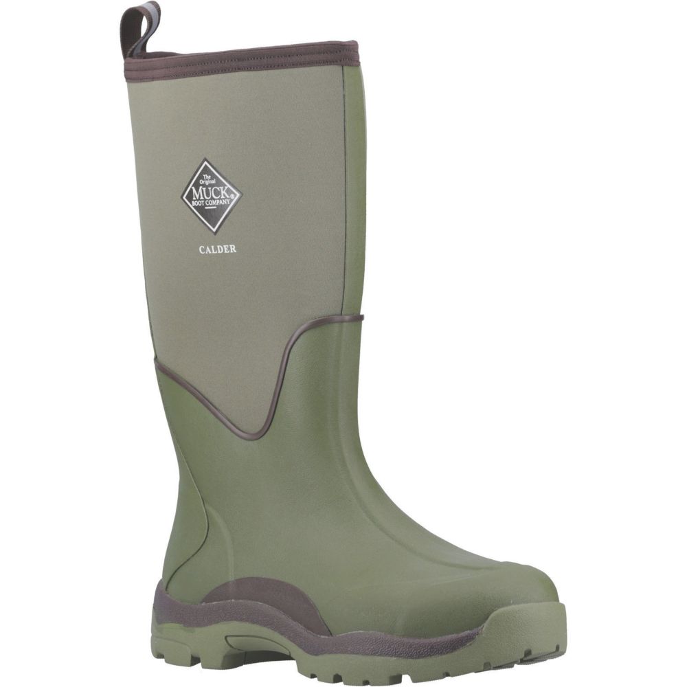 Muck Boots Calder Size 14 Olive Non Safety Wellies - Screwfix
