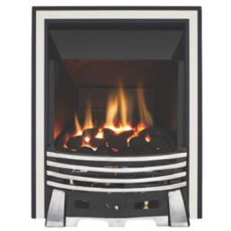 Focal Point Elysee Chrome Rotary Control Inset Gas High Efficiency Fire ...