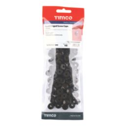 Timco 4-9ga 100 Pack Brown Plastic Screw Caps - Screwfix